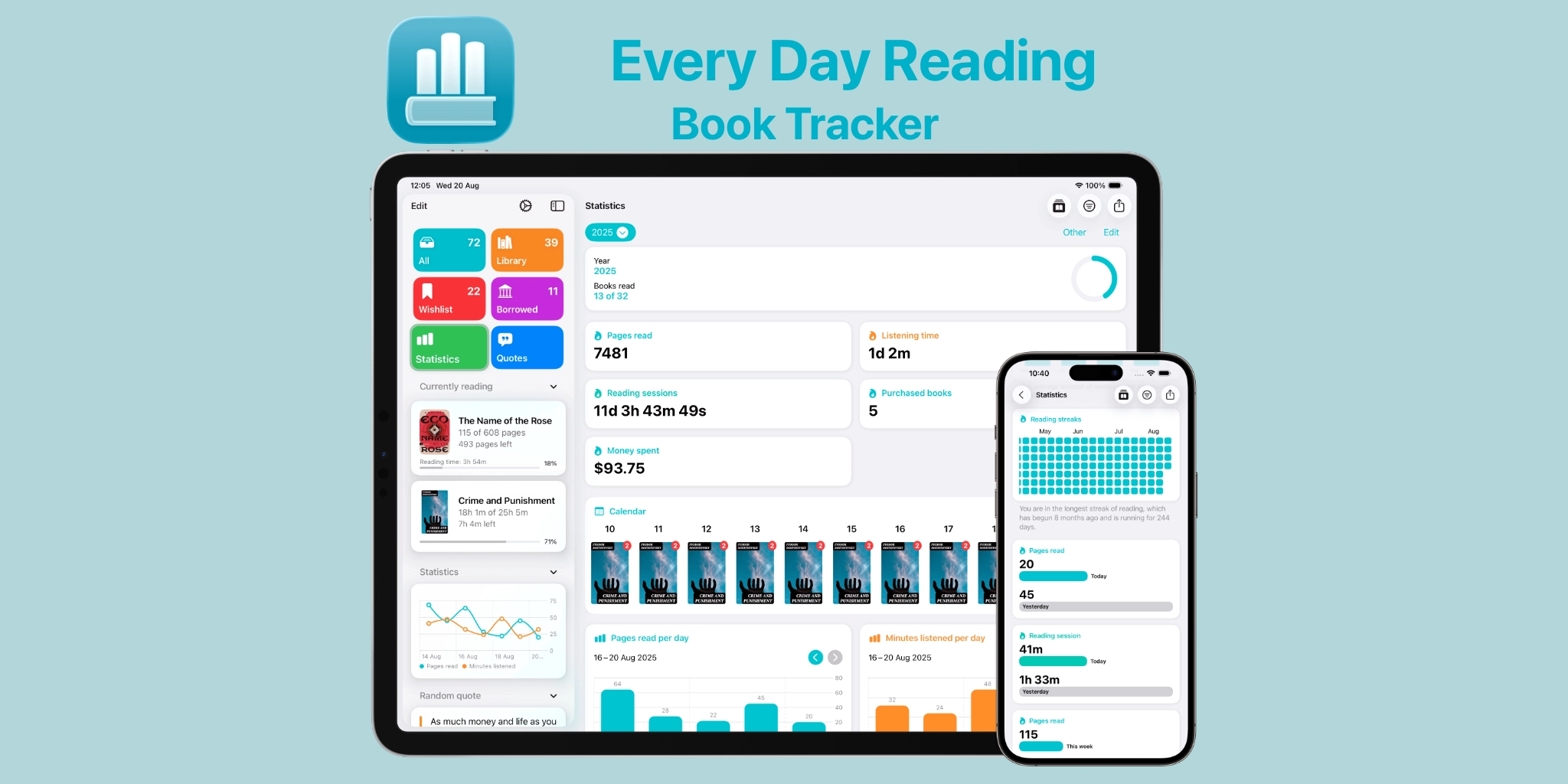 Embracing the Habit of Every Day Reading - Book Tracker