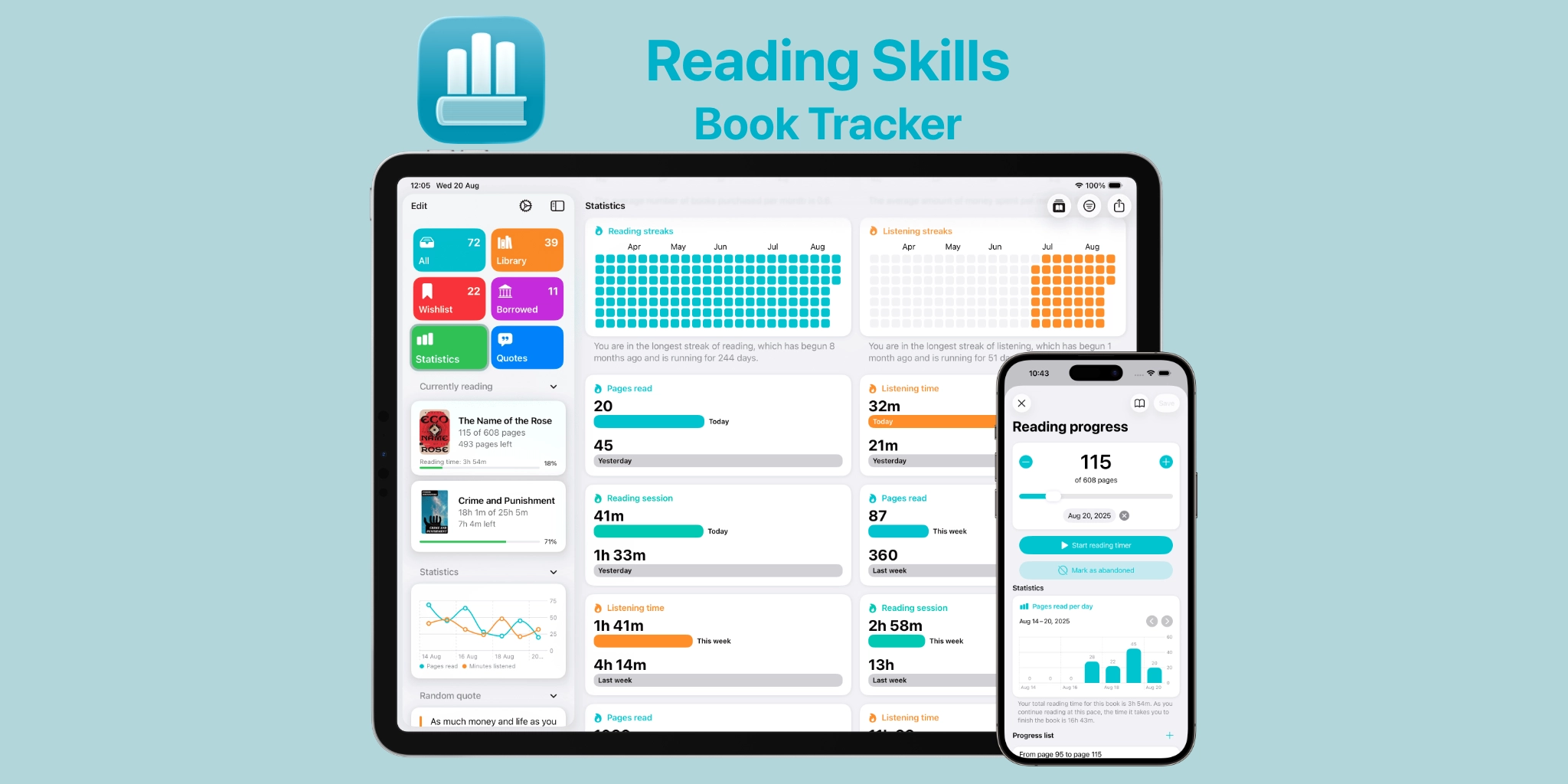 Mastering Reading Skills - Book Tracker